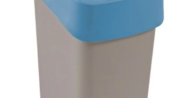 Waste bucket Flip Bin 9L silver/blue - 0802170734