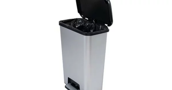 Pedal bucket metallic Compatta 50L silver - 0817210793