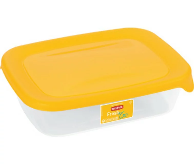 Food container rectangle 0,5L Fresh&Go yellow - 0800553007